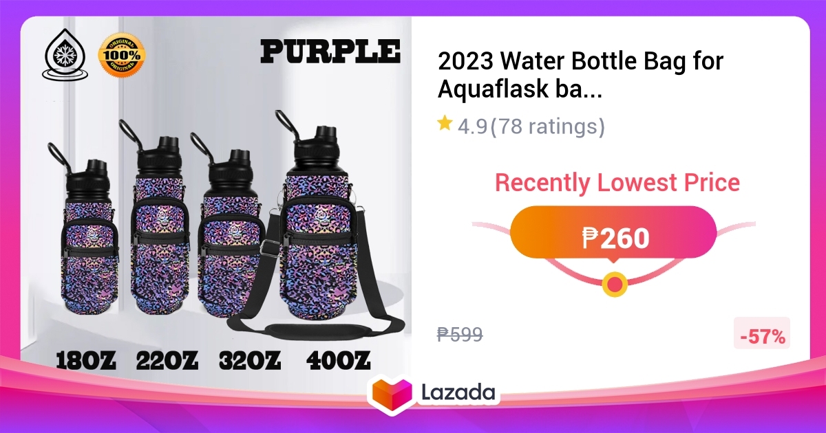 2023 Water Bottle Bag for Aquaflask bag Accessories with Pouch Vacuum ...