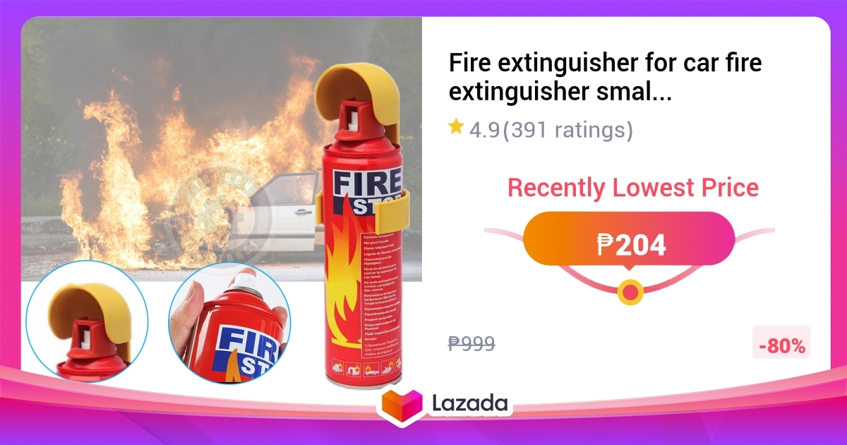 Fire extinguisher for car fire extinguisher small size mini portable ...