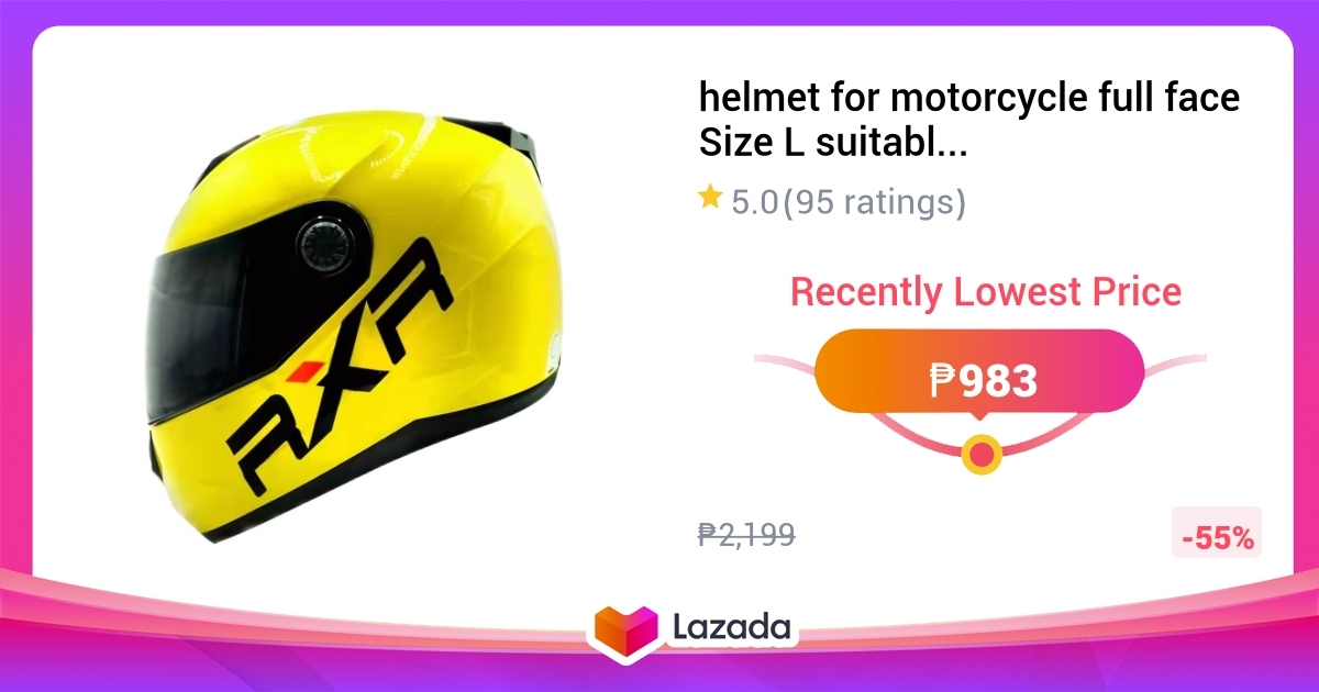 helmet for motorcycle full face Size L suitable for head circumference ...