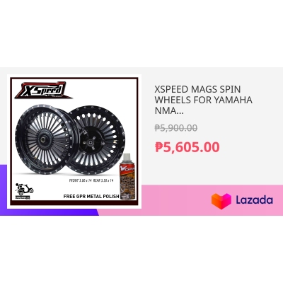 XSPEED MAGS SPIN WHEELS FOR YAMAHA NMAX 155 VERSION 1 SIZE 14