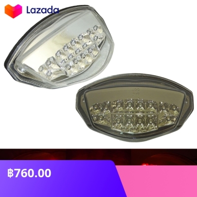 Motorcycle Parts Chrome LED Integrated Blinker Taillight Rear Back Tail ...