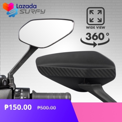 Slim Type Side Mirror Carbon Design For YAMAHA Clear Lens LTO Passed