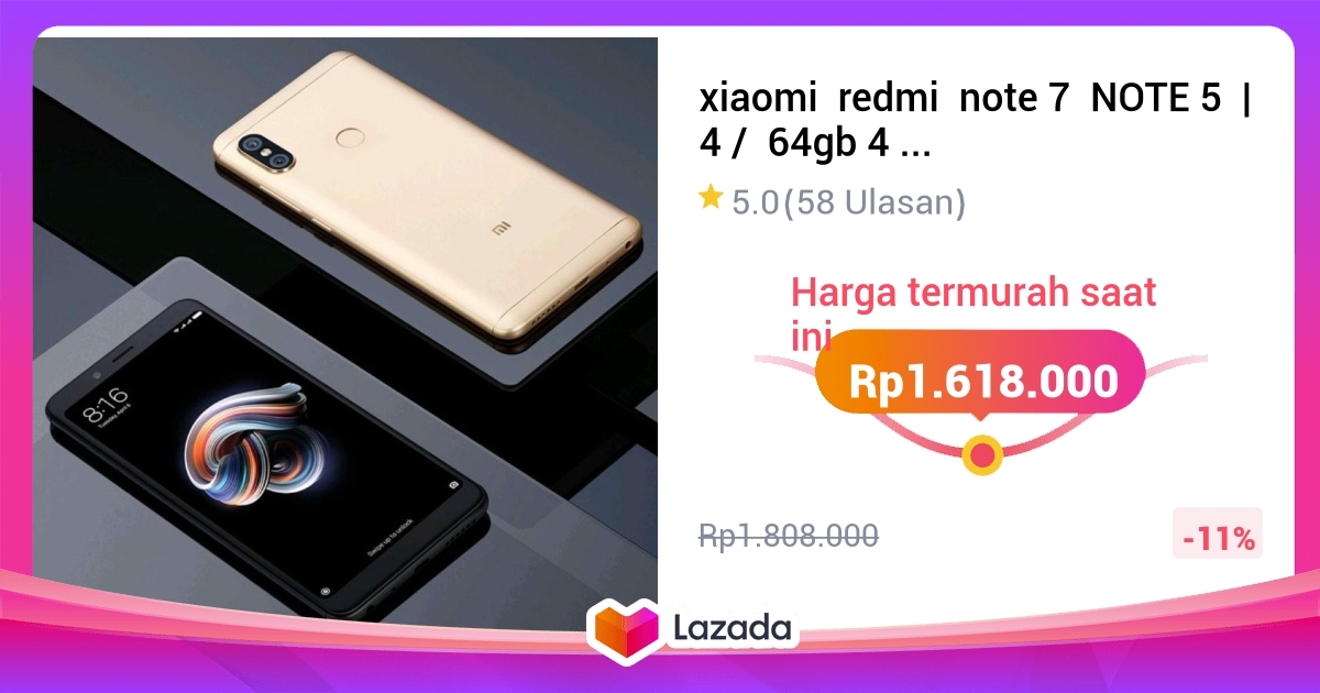 xiaomi redmi note 7 NOTE 5 | 4 / 64gb 4 / 128 new smartphone 4g LTE garansi distri butor