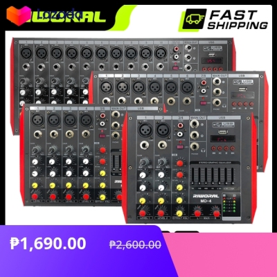 RIWORAL Audio Mixer MD 4 6 8 12 channel DJ USB Bluetooth mixer ...