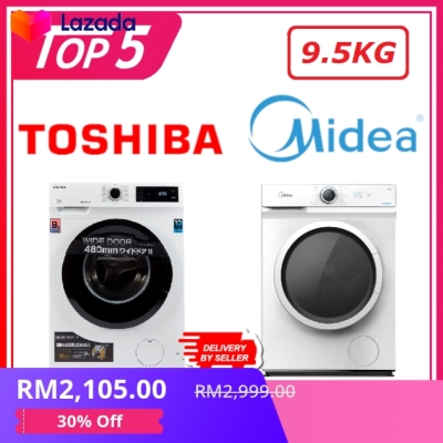 TOSHIBA MIDEA 9.5KG Front Load Inverter Washer Washing Machine TW ...