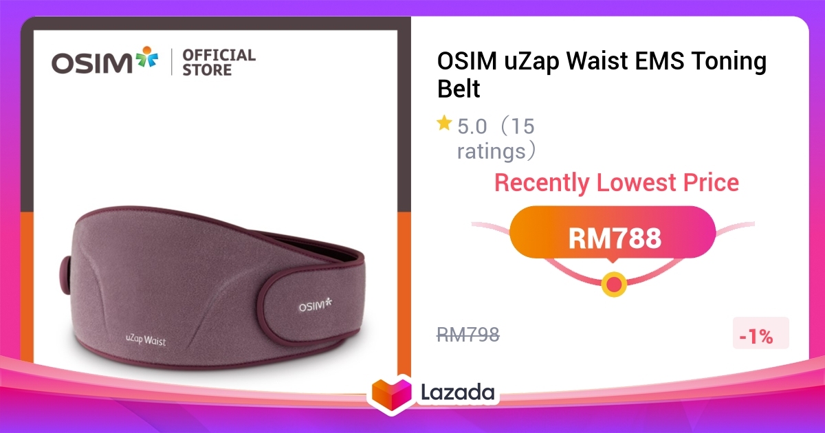 OSIM uZap Waist EMS Toning Belt