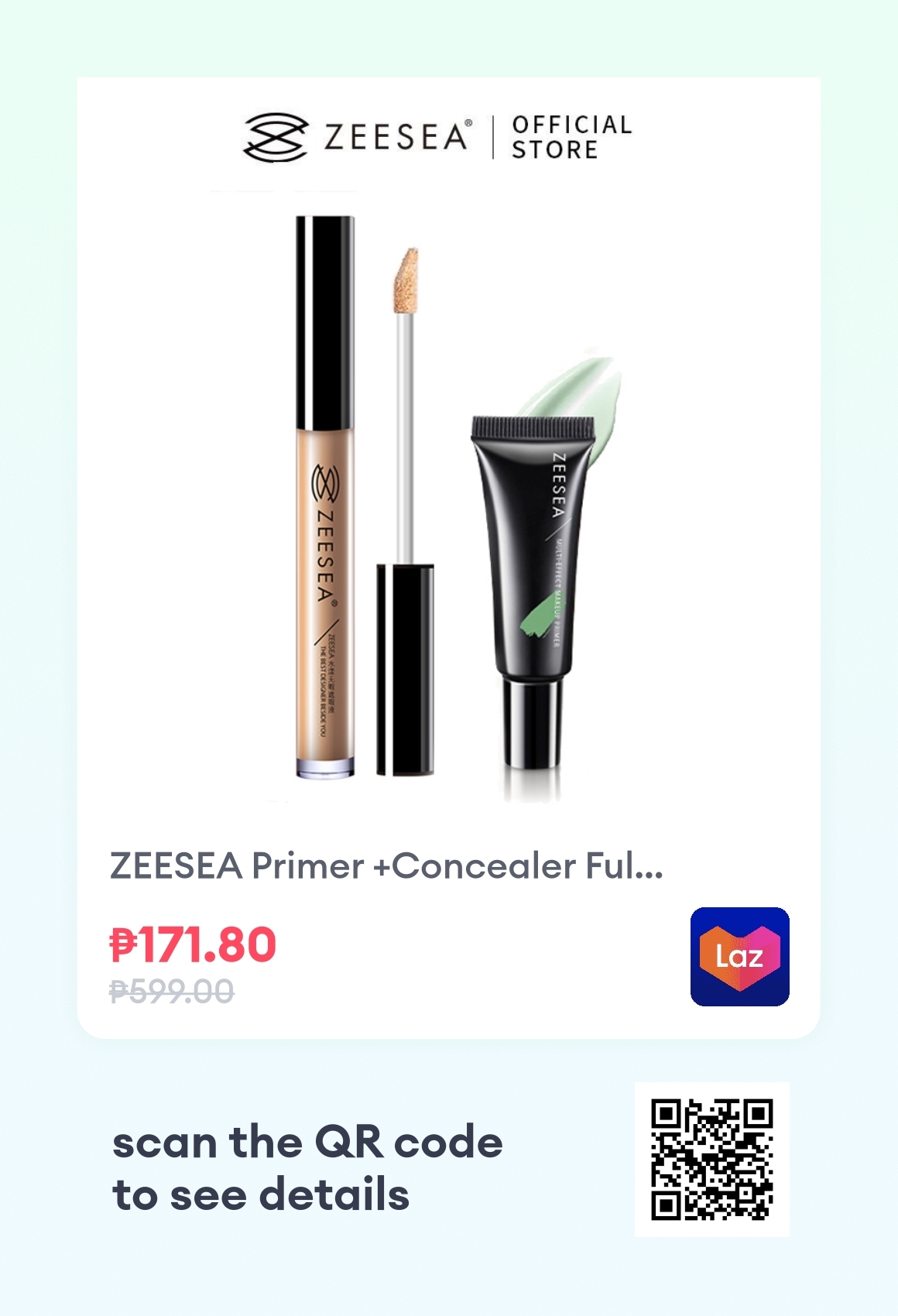 ZEESEA Primer +Concealer Full Coverage Base Blur Pore Color Corrector ...