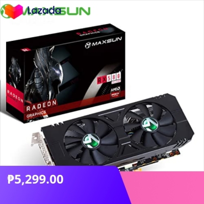 MAXSUN AMD Radeon RX 580 8GB 2048SP GDDR5 Computer Video Graphics Card ...