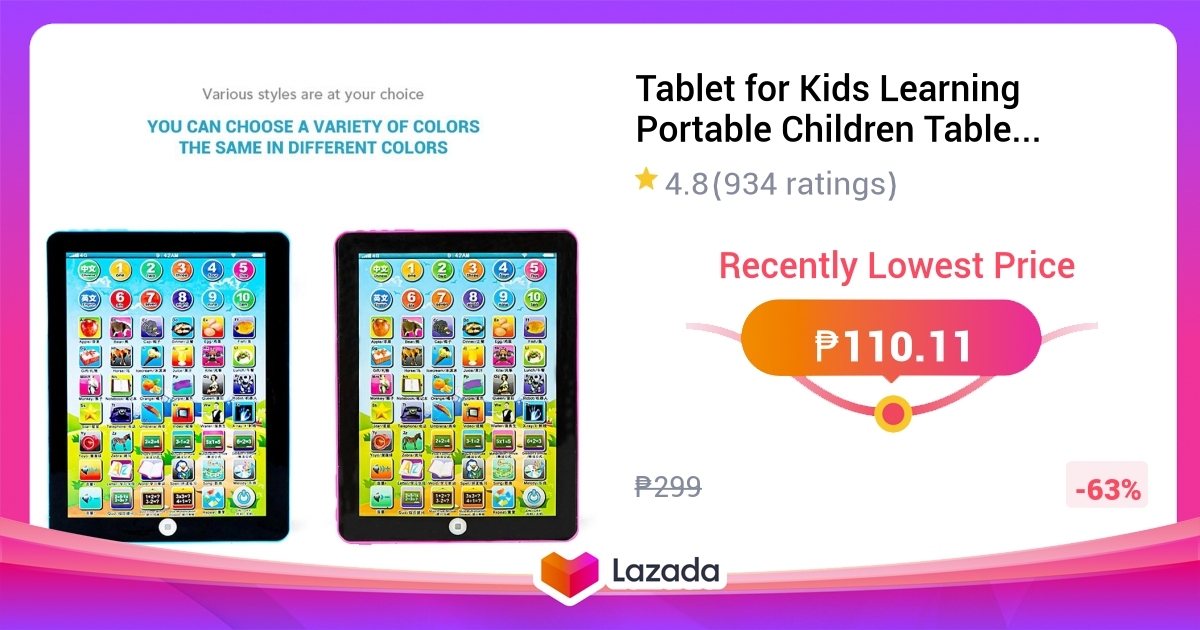 Tablet for Kids Learning Portable Children Tablet Ipad Learning ...