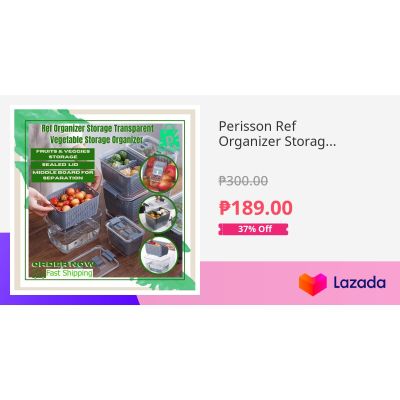 Perisson Ref Organizer Storage Transparent with Drain Bin Stackable ...