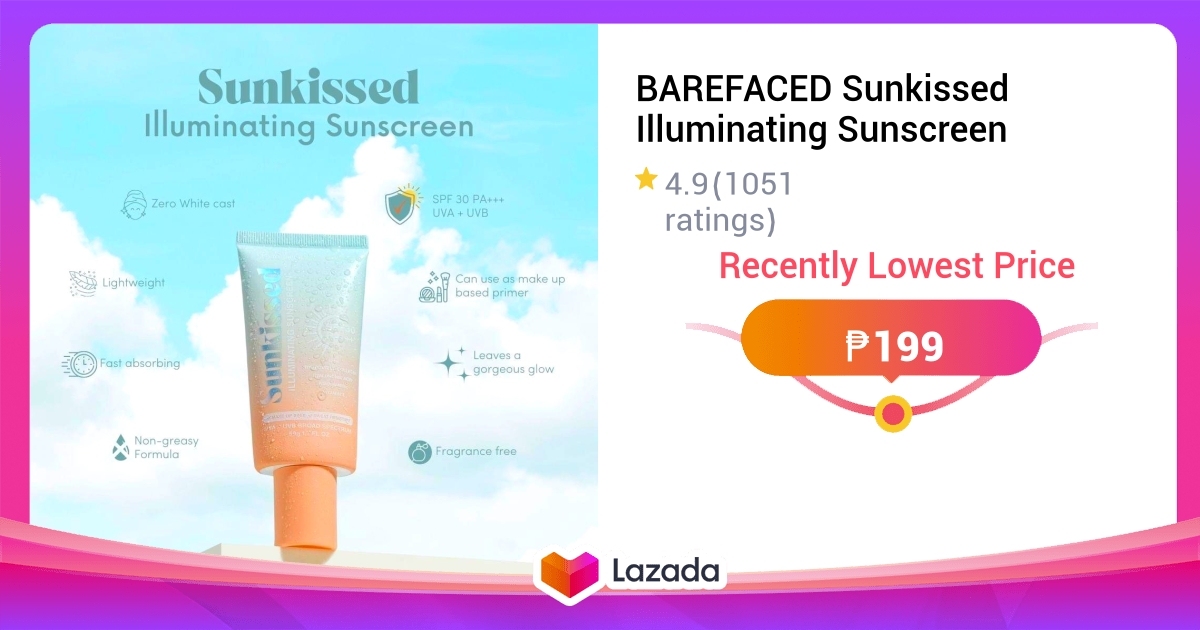 BAREFACED Sunkissed Illuminating Sunscreen