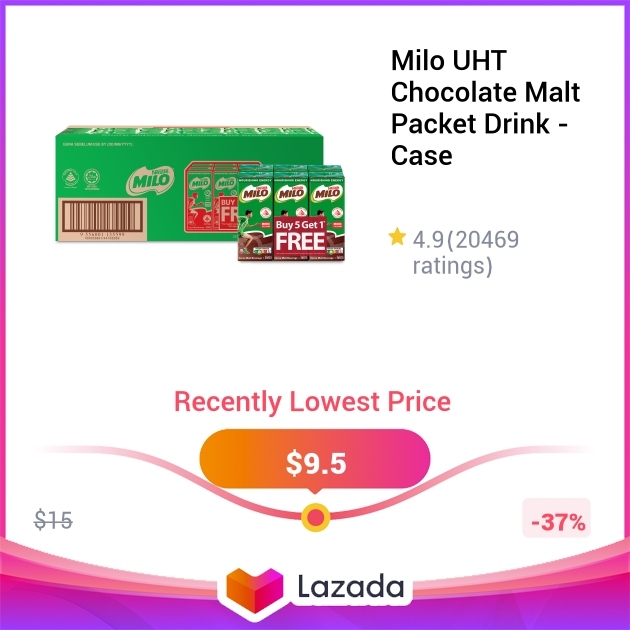 Milo UHT Chocolate Malt Packet Drink - Case