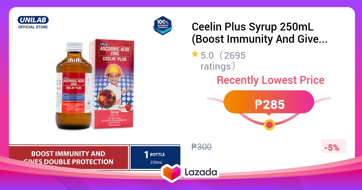 Ceelin Plus Syrup 250mL (Boost Immunity And Gives Double Protection)
