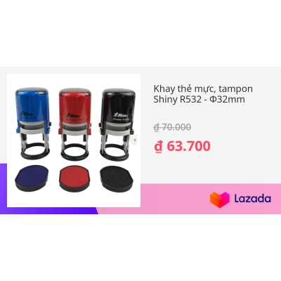 Khay thẻ mực, tampon Shiny R532 - Φ32mm