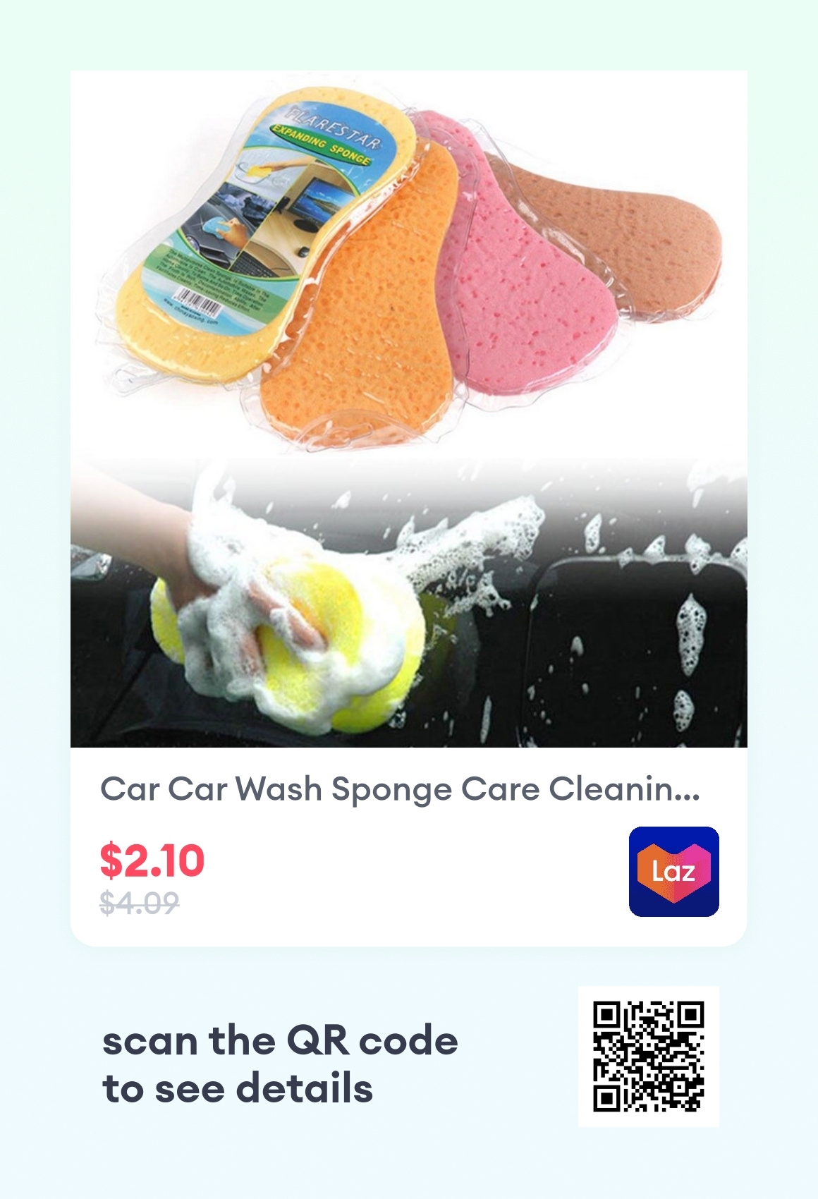 Car Car Wash Sponge Care Cleaning Practical Sponge Strong Water Absorption
