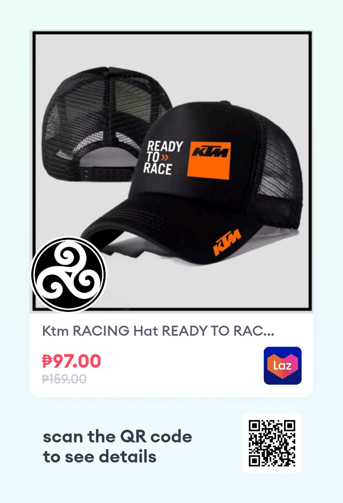 Ktm RACING Hat READY TO RACE Trucker/ Net Premium Quality M