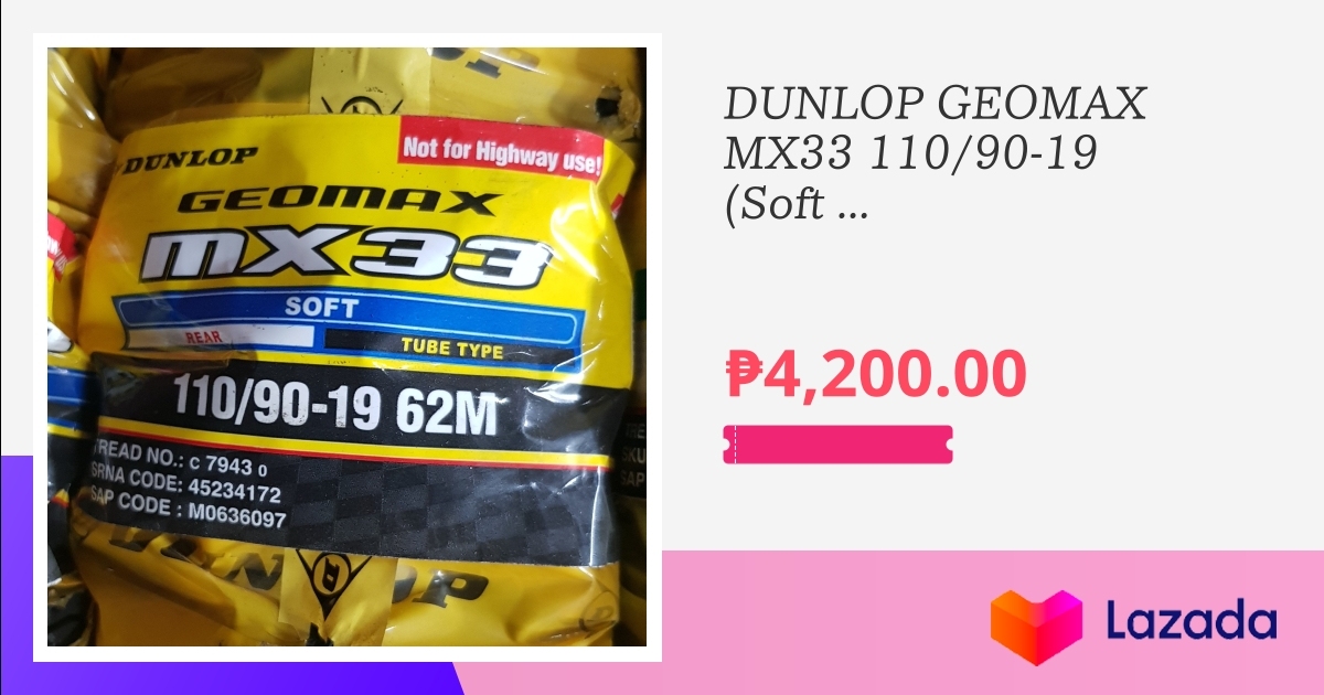 DUNLOP GEOMAX MX33 110/90-19 (Soft - Medium)