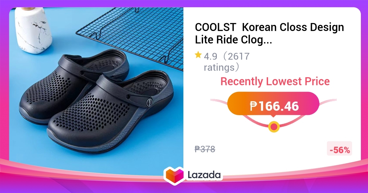 COOLST Korean Closs Design Lite Ride Clogs Sandal for Women and Men Unisex