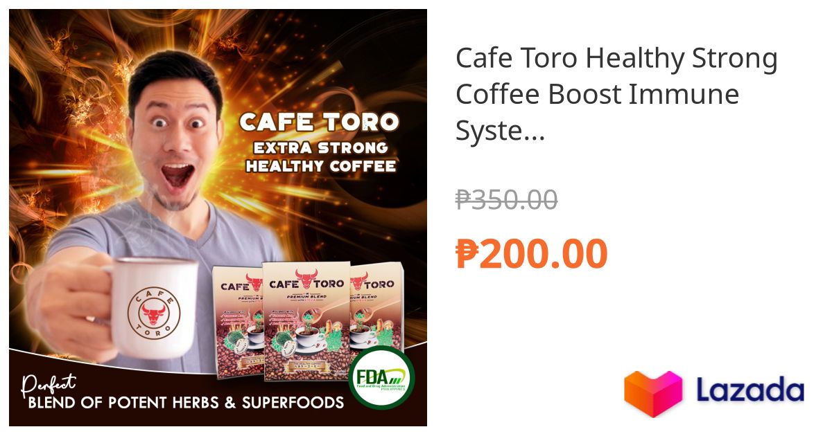 Cafe Toro Healthy Strong Coffee Boost Immune System Tongkat-Ali ...