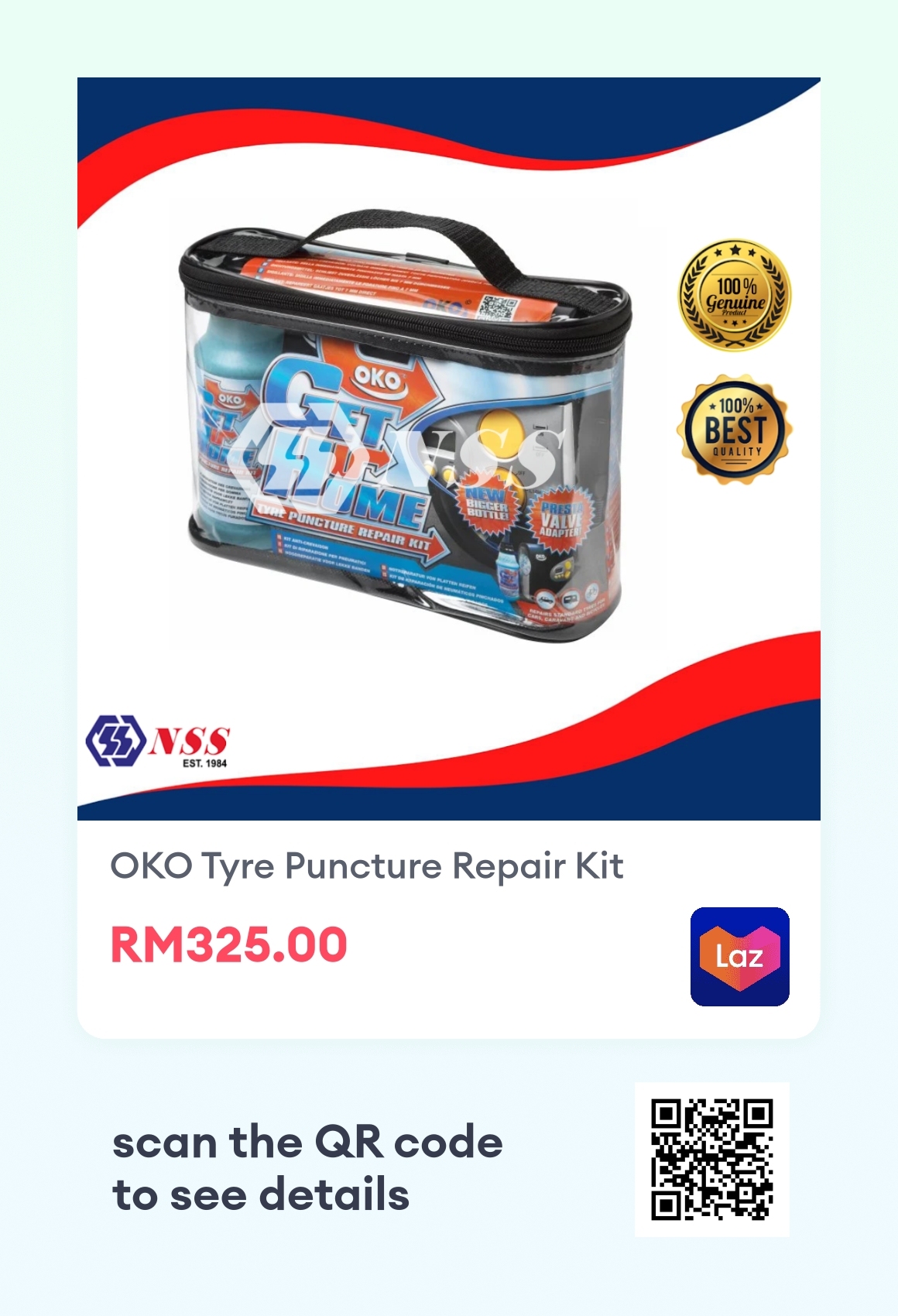 OKO Tyre Puncture Repair Kit