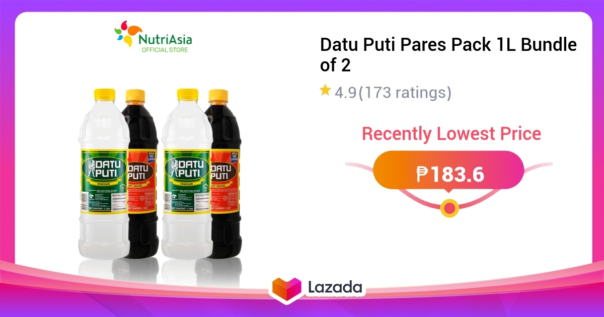 Datu Puti Pares Pack 1L Bundle of 2