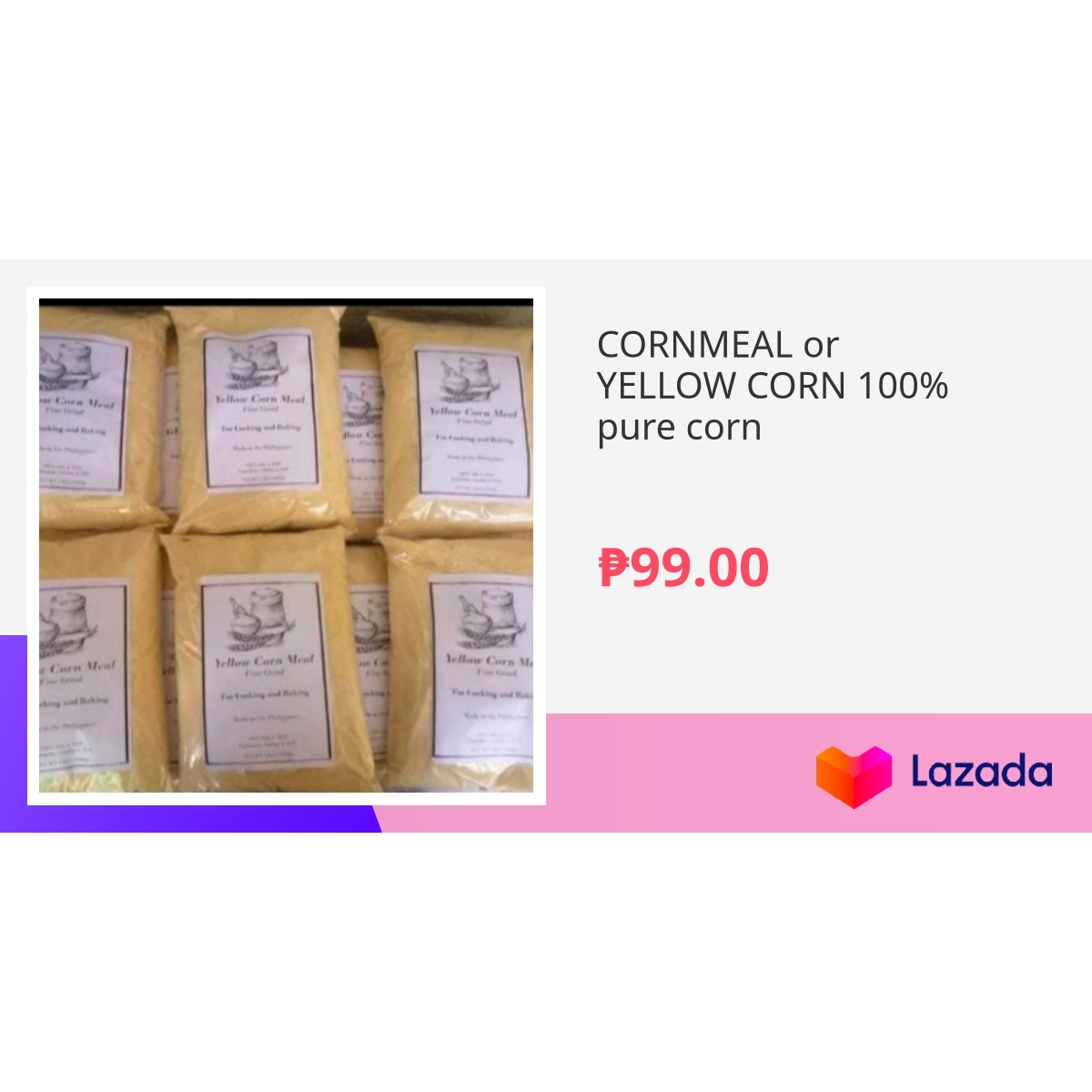 CORNMEAL or YELLOW CORN 100% pure corn