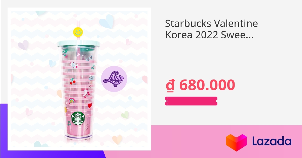 Starbucks Valentine Korea 2022 Sweet Love Glitter 710ml