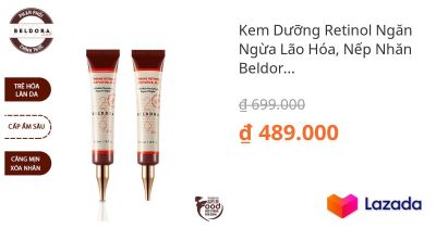 Kem Dưỡng Retinol Ngăn Ngừa Lão Hóa, Nếp Nhăn Beldora 299 Prime Retinol ...