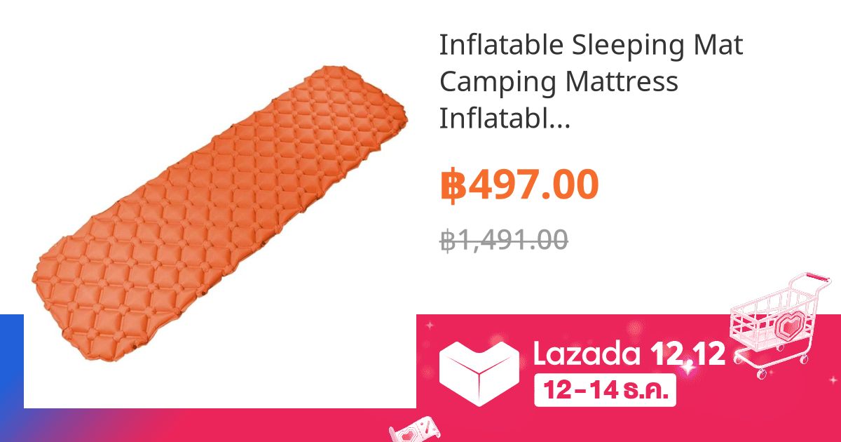 Inflatable Sleeping Mat Camping Mattress Inflatable Roll Mat Compact ...