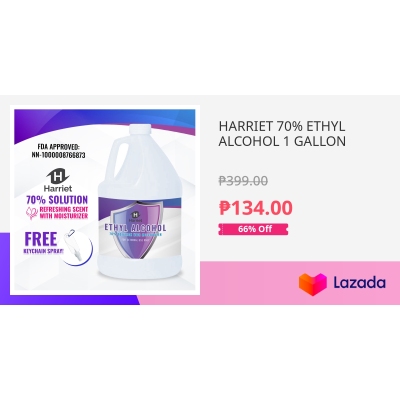 HARRIET 70% ETHYL ALCOHOL 1 GALLON