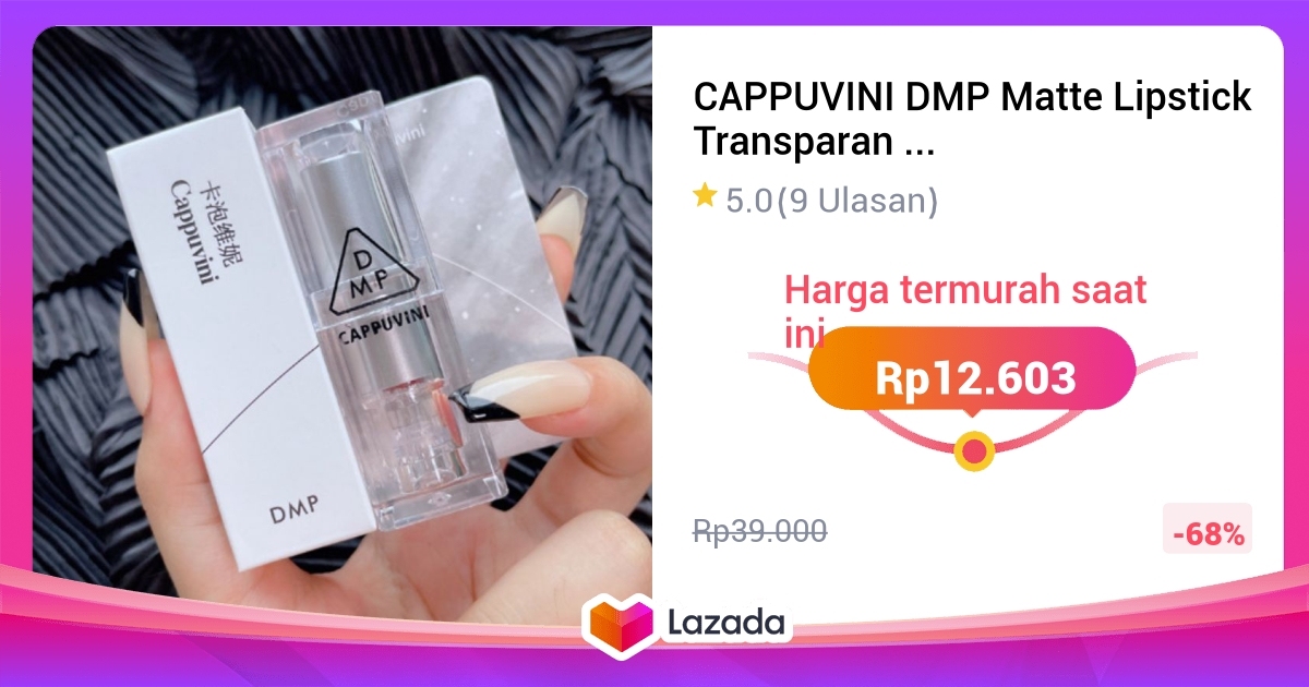 CAPPUVINI DMP Matte Lipstick Transparan / Capuvini Lipstik Matte DMP ...