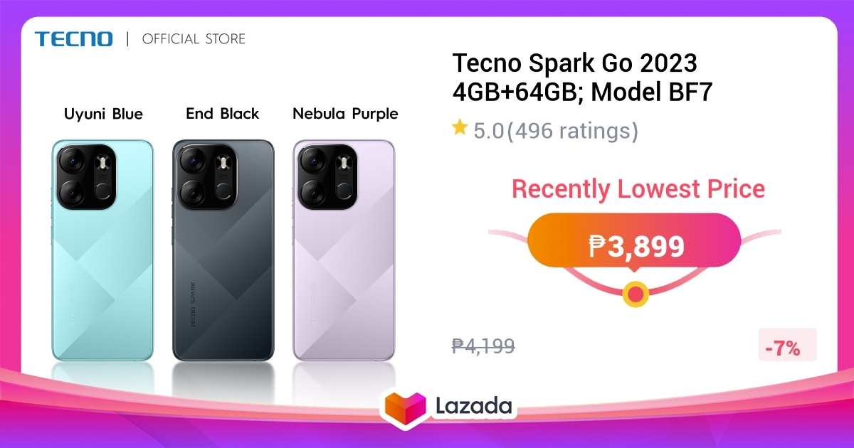 Tecno Spark Go 2023 4GB+64GB; Model BF7