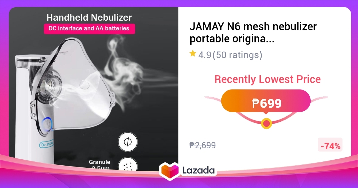 JAMAY N6 mesh nebulizer portable original Nebulizer Machine Portable ...