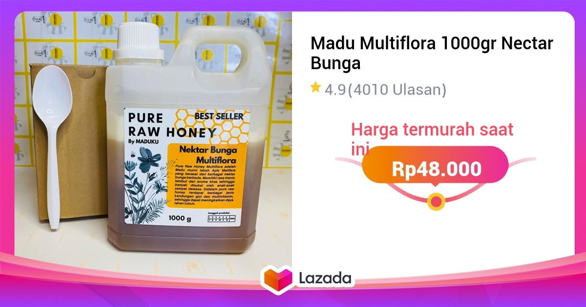 Madu Multiflora 1000gr Nectar Bunga