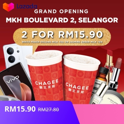 CHAGEE - Boulevard 2: RM15.90 FOR 2 LARGE MILK TEA