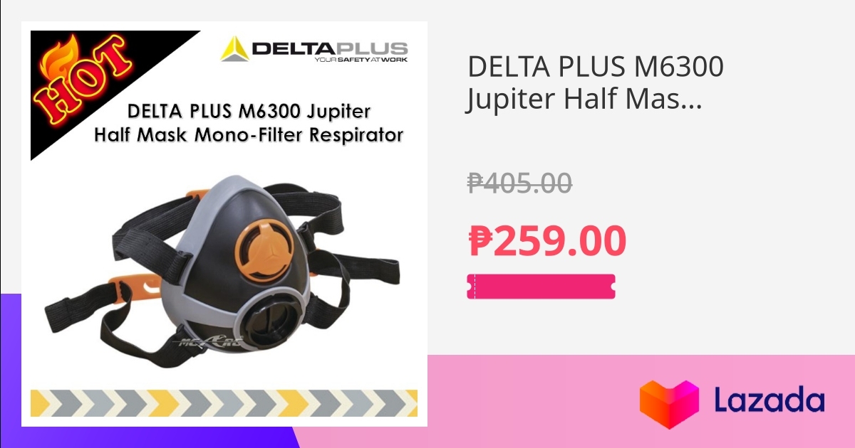DELTA PLUS M6300 Jupiter Half Mask Mono-Filter Respirator Original | MC ...