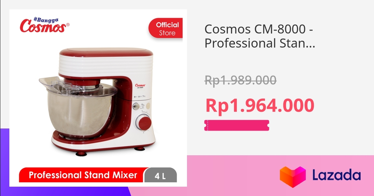 Cosmos CM-8000 - Professional Stand Mixer 4L