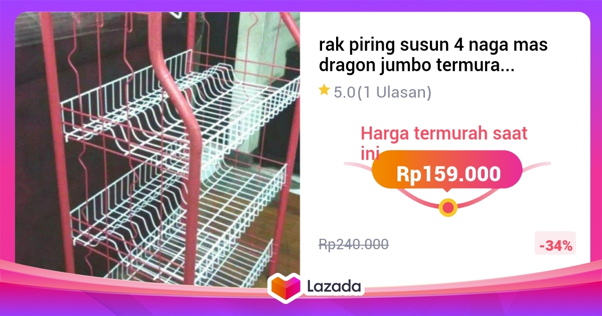 rak piring susun 4 naga mas dragon jumbo termurah dan promo