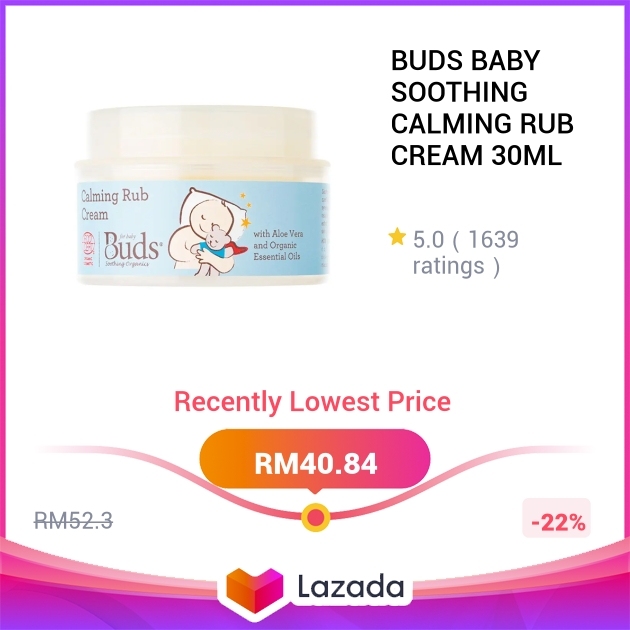 BUDS BABY SOOTHING CALMING RUB CREAM 30ML