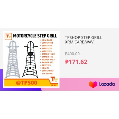 TPSHOP STEP GRILL XRM CARB,WAVE 110R,RAIDERJ 115 Fi,RAIDER 150,WAVE ...