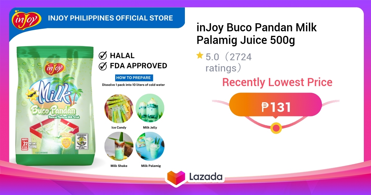 inJoy Buco Pandan Milk Palamig Juice 500g