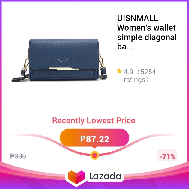 UISNMALL Women's wallet simple diagonal bag Korean style fashion ...