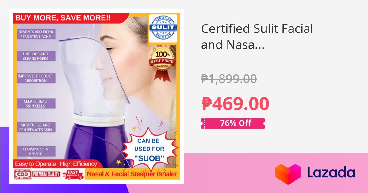Certified Sulit Facial and Nasal Steamer Pang Suob Beauty Moisturizing ...