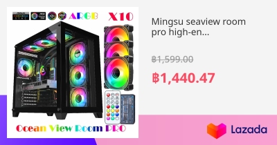 MINGSU Seaview Room PRO High-End Editionกระจกนิรภัยด้านข้างโปร่งใสATXเค ...