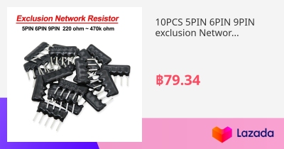 10PCS 5PIN 6PIN 9PIN exclusion Network Resistor array DIP 100 220 330 470 680 1K 1.2K 1.5K 2K 2 ...