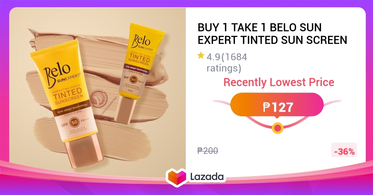 BUY 1 TAKE 1 BELO SUN EXPERT TINTED SUN SCREEN