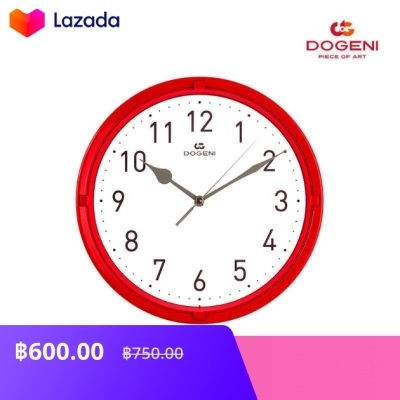 DOGENI นาฬิกาแขวน โดเกนี่ รุ่น WNP021BL/BU/RE สีดำ/สีน้ำเงิน/สีแดง ขนาด : Ø25 x หนา 4.5ซม. Wall ...
