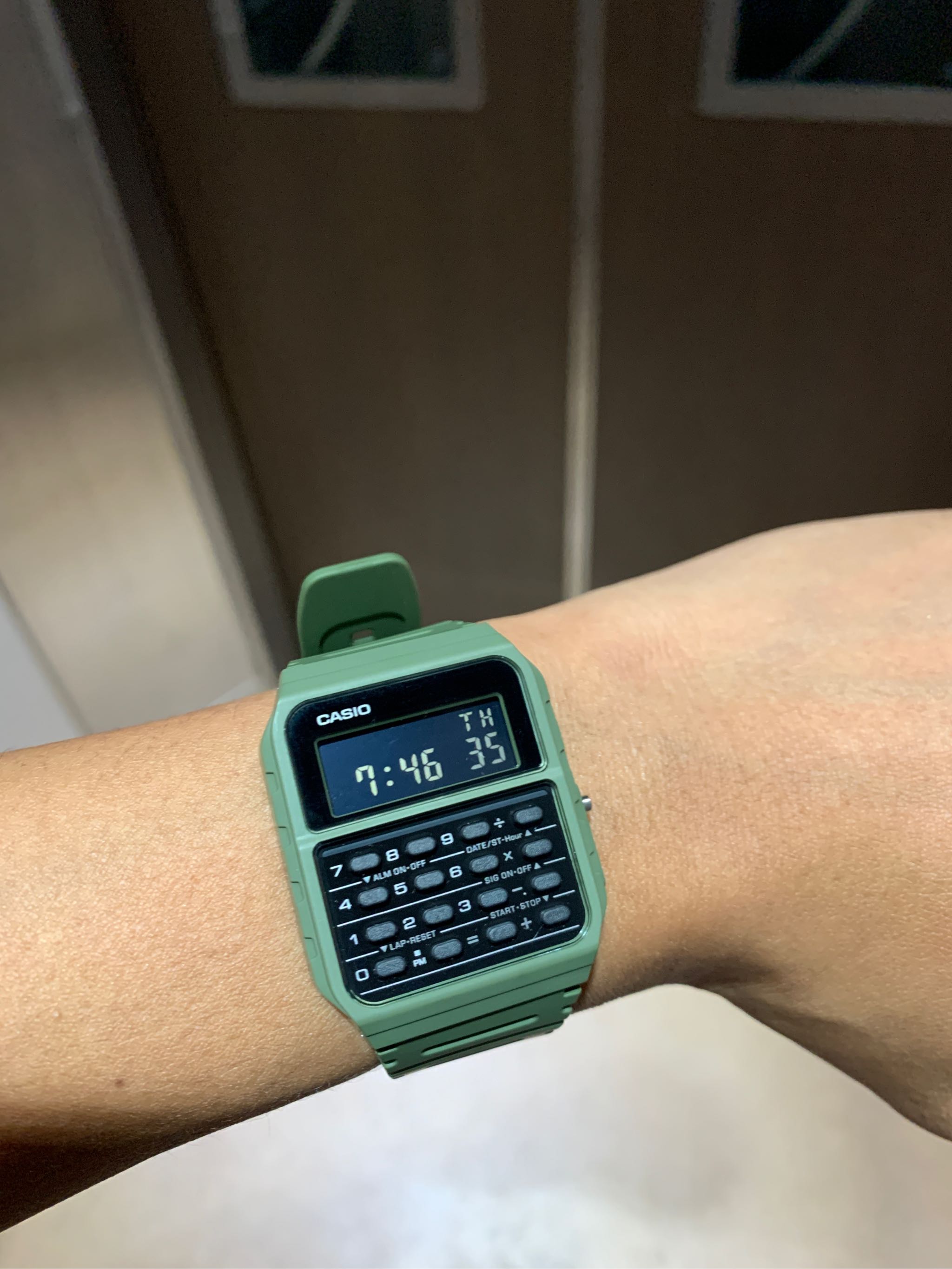 Green Casio Calculator Watch (CA53WF-3B) "Data Bank" Unboxing First ...