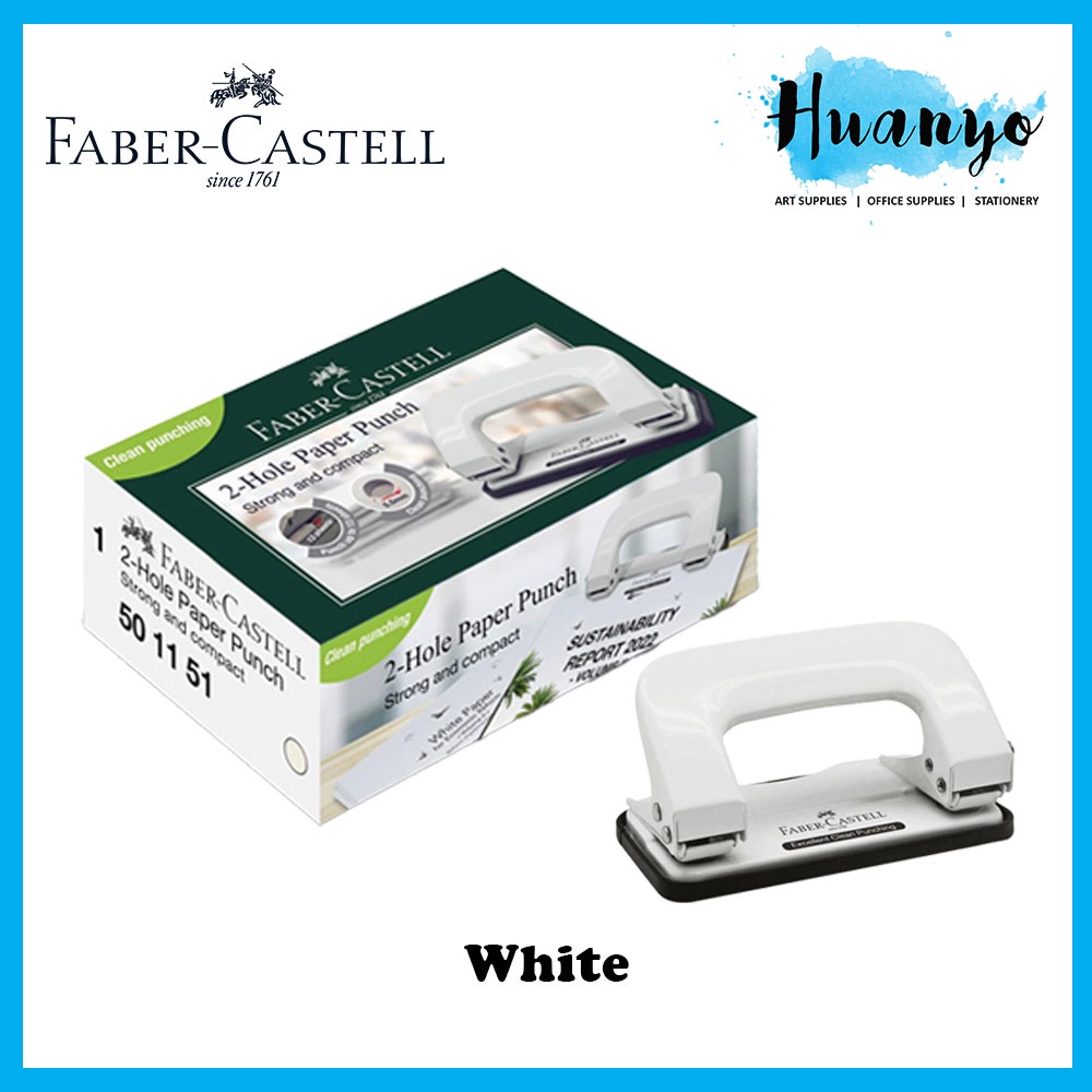 Faber-Castell 2-Hole Paper Punch (Green / White)