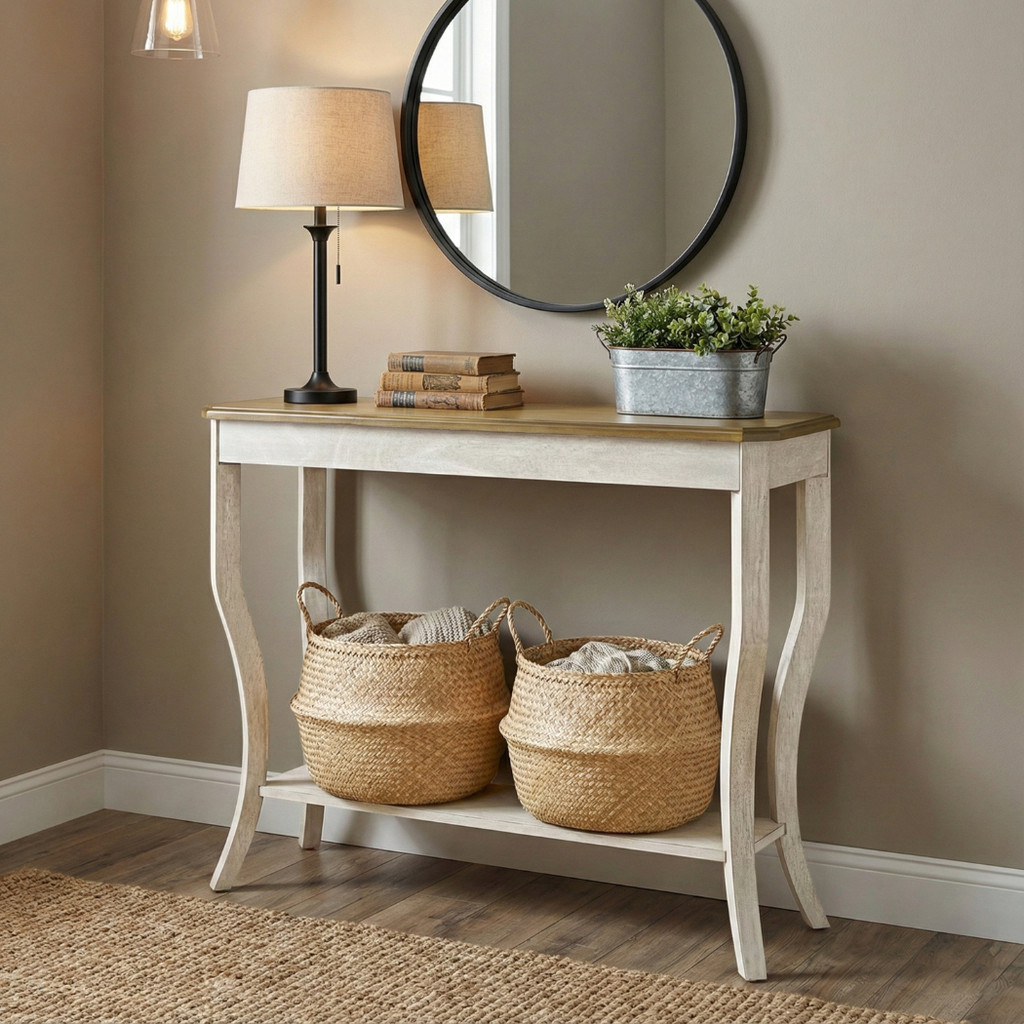 Synergy House Lona Console Table 2.9ft Minimalist Hallway & Entryway ...